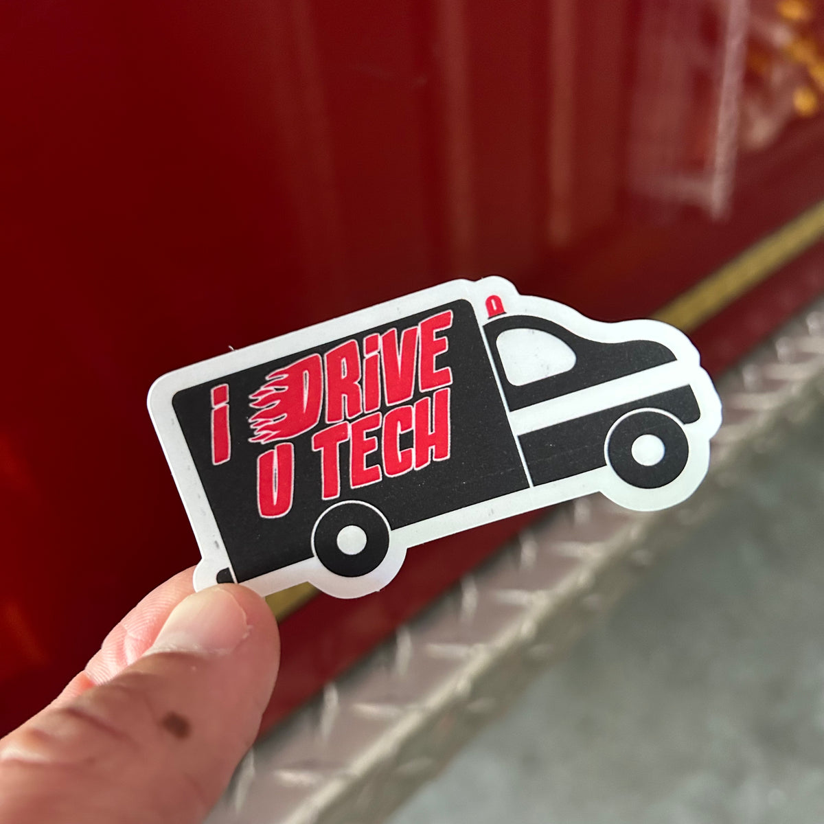 I Drive U Tech Sticker – Notorious Fire Co.