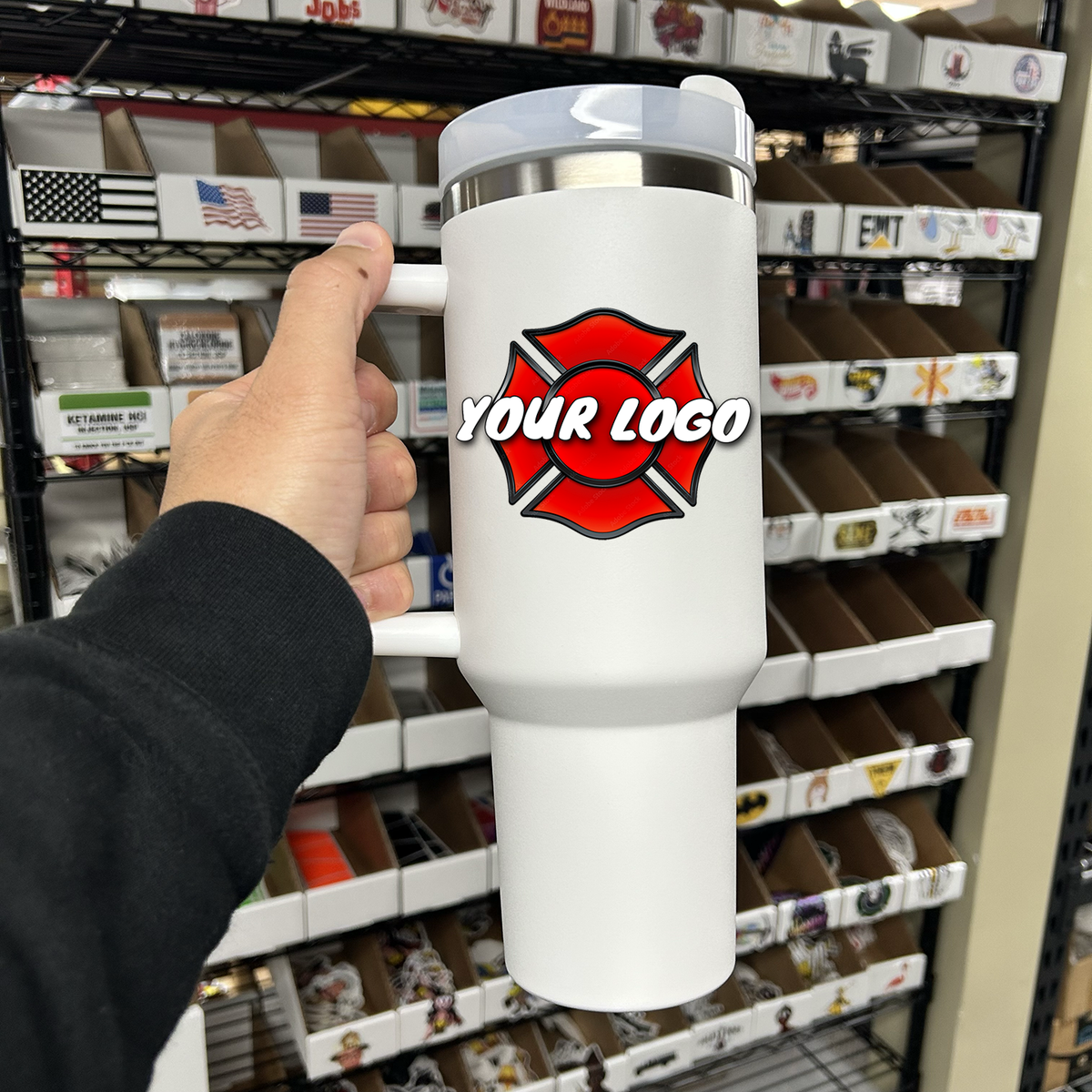 40oz Stainless Steel Quencher - White – Notorious Fire Co.