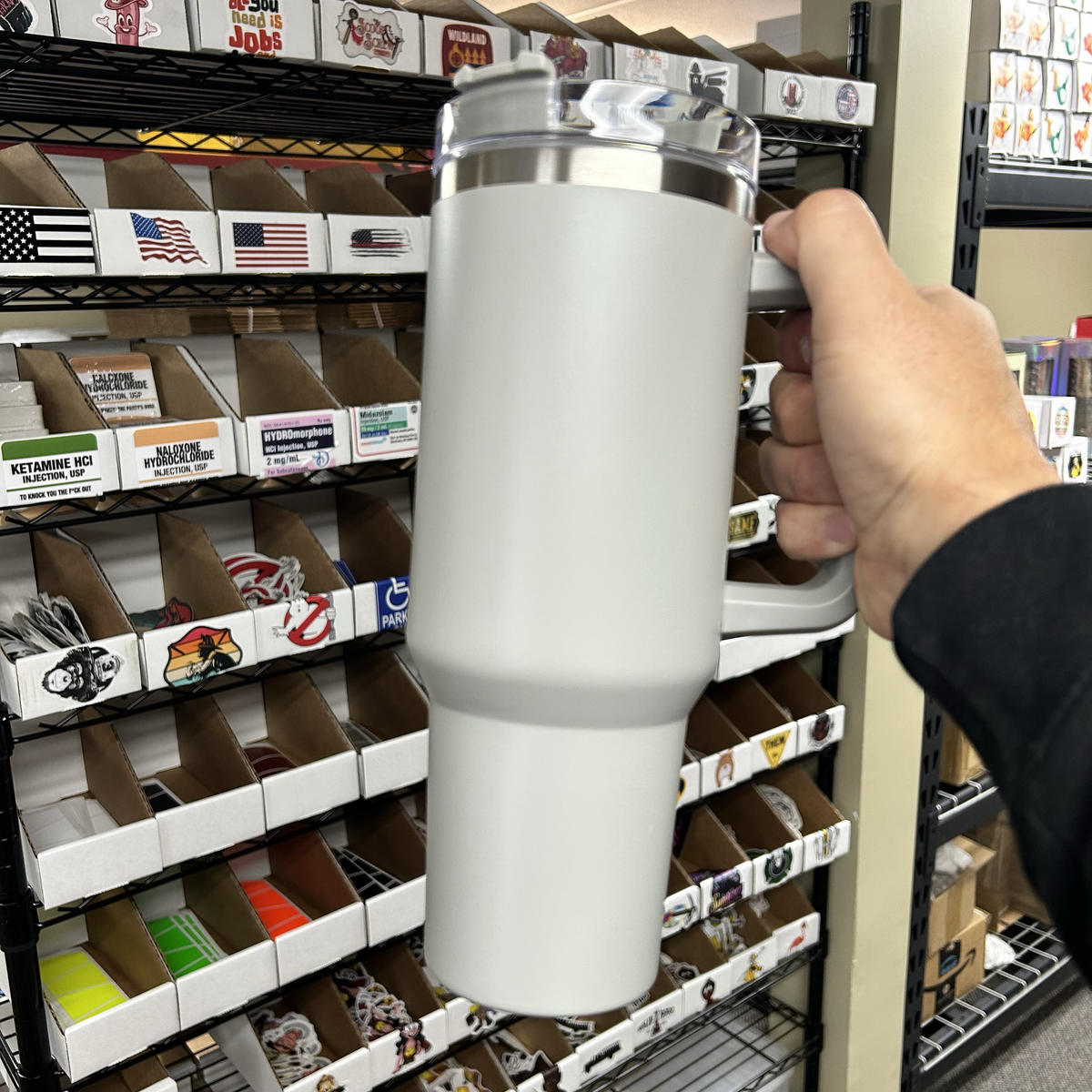 40oz Stainless Steel Quencher - Light Gray – Notorious Fire Co.