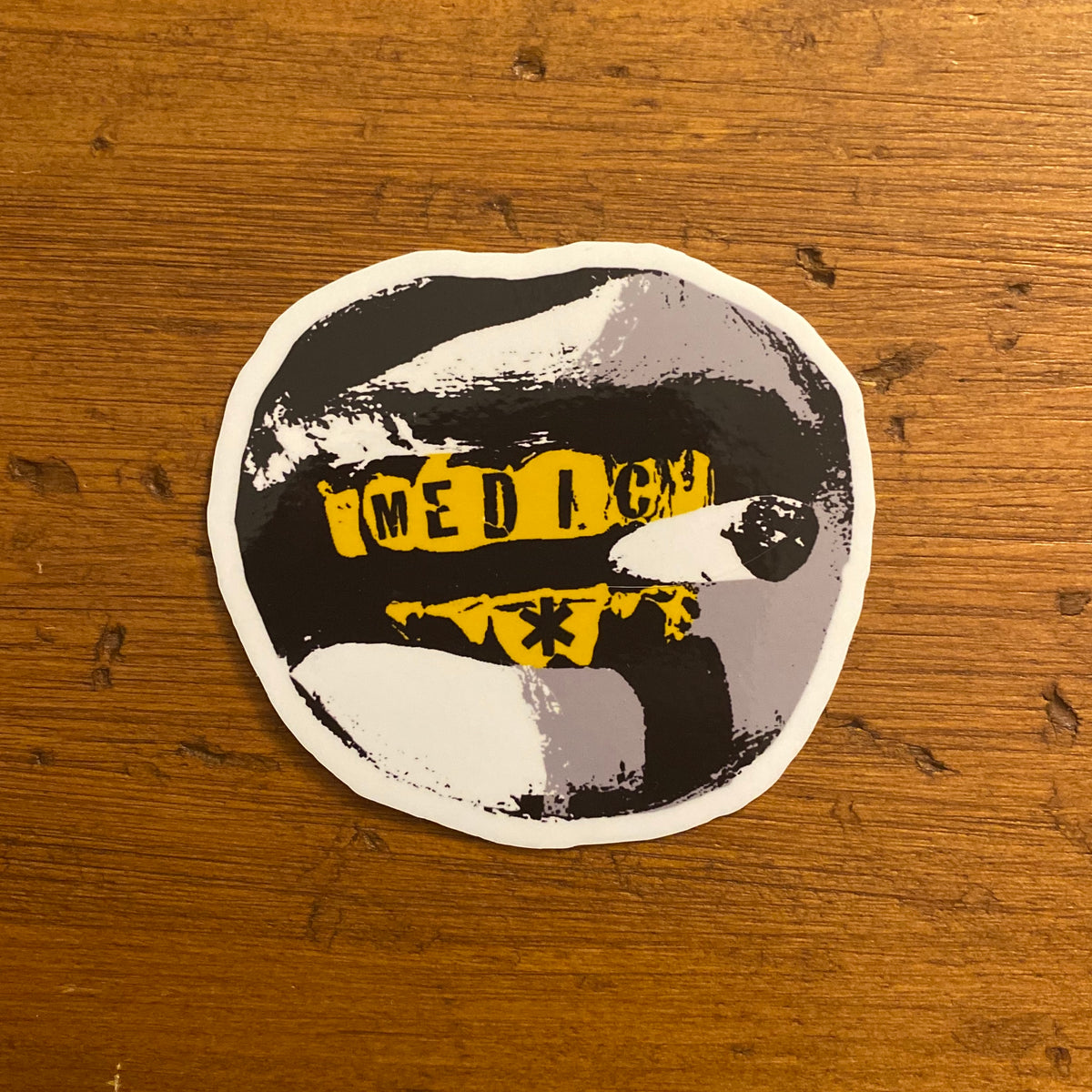 Gold Medic Gangsta Teeth Sticker – Notorious Fire Co.