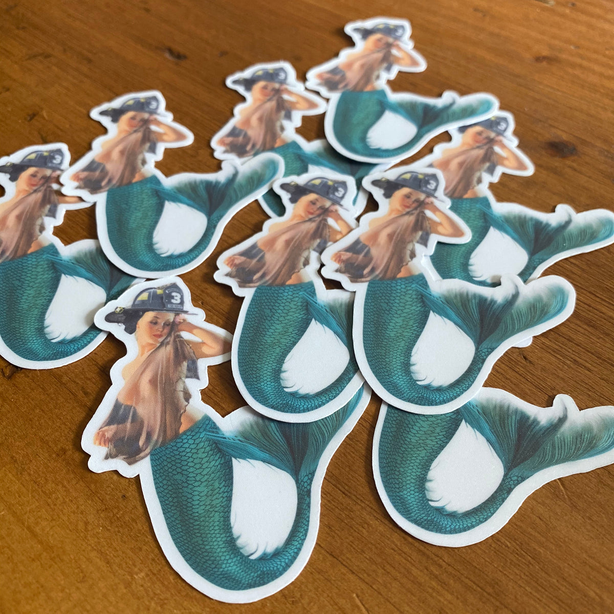 Mermaid Firefighter Pin Up Sticker – Notorious Fire Co.