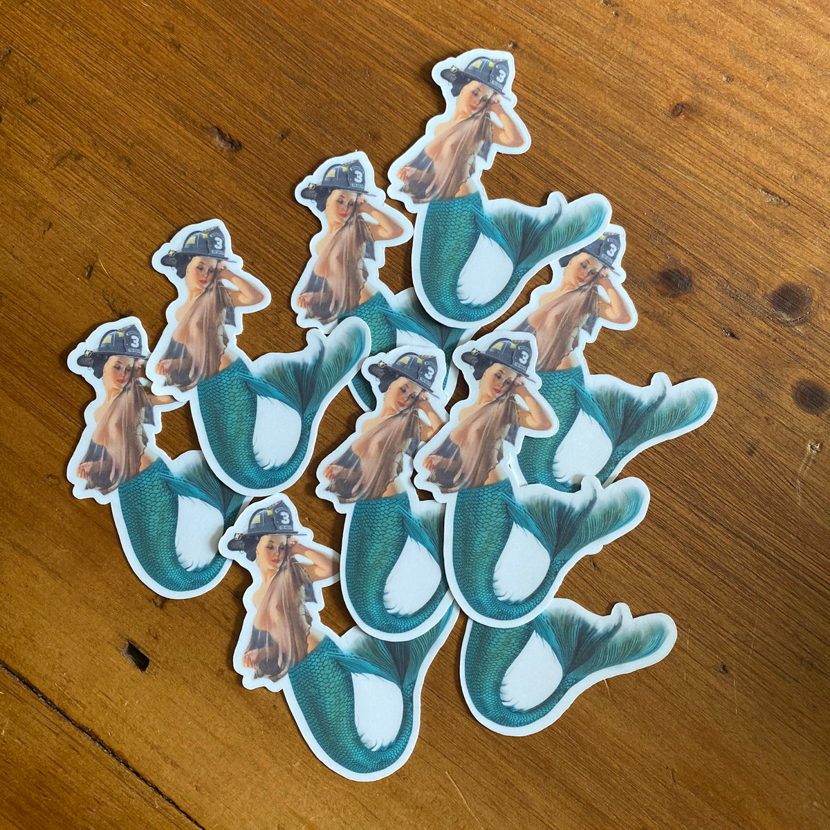 Mermaid Firefighter Pin Up Sticker – Notorious Fire Co.