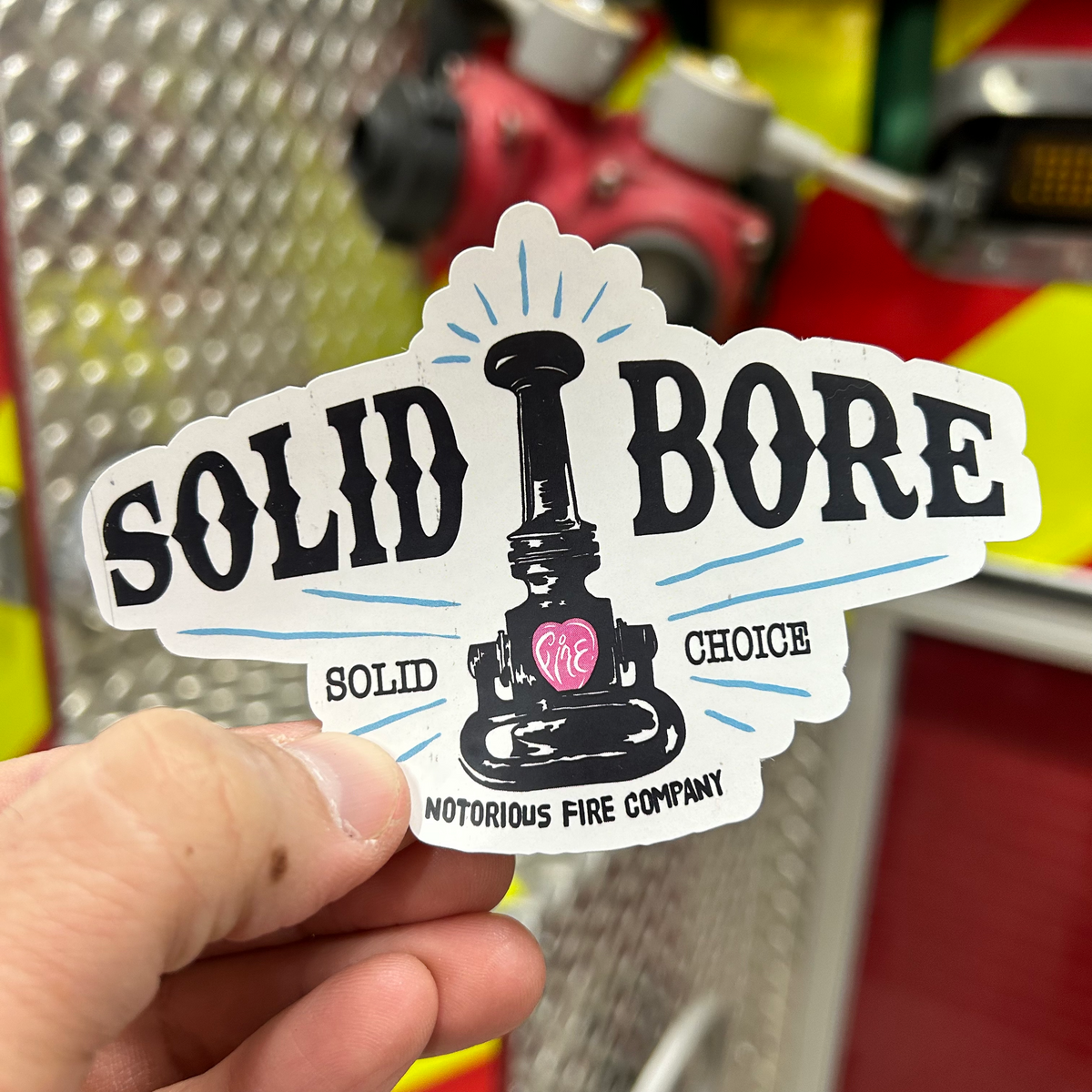 Solid Bore Nozzle Pin Up Sticker – Notorious Fire Co.