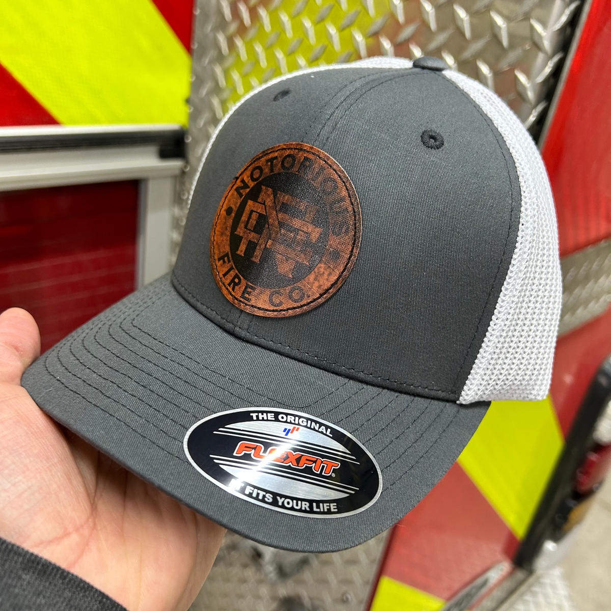 Gray Leather Logo Hat – Notorious Fire Co.